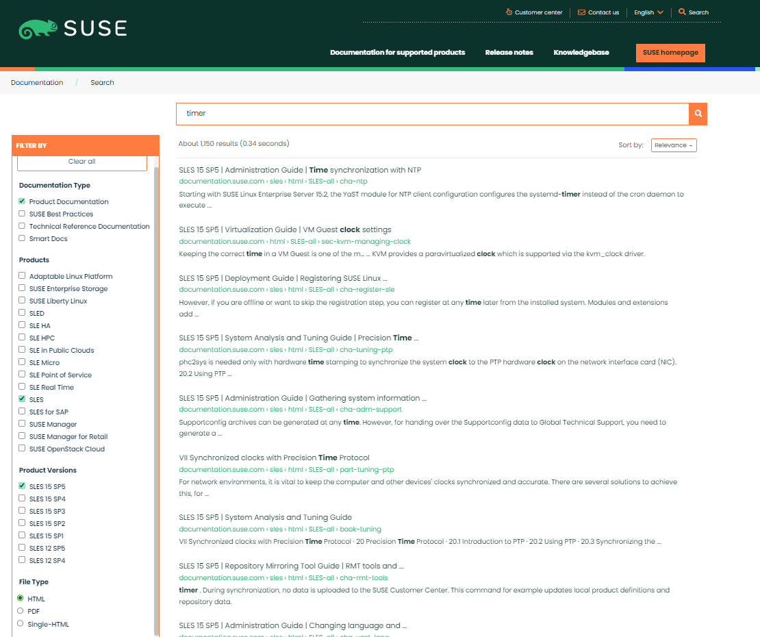 Check it out: documentation.suse.com featuring new search! | SUSE Communities
